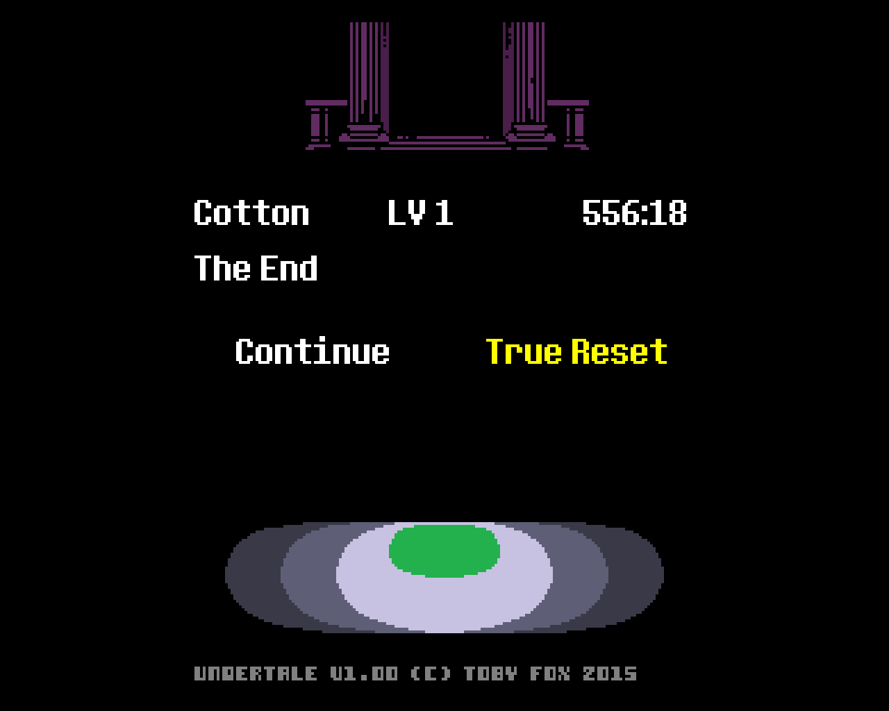 I have an option for true reset IN the game?? : r/Undertale